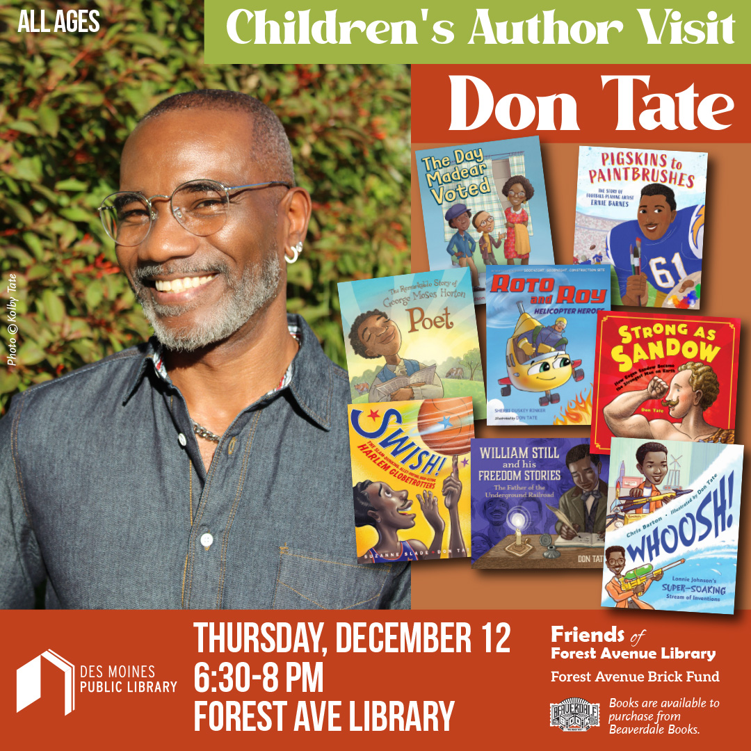 Children’s Author Visit: Don Tate | Des Moines Public Library